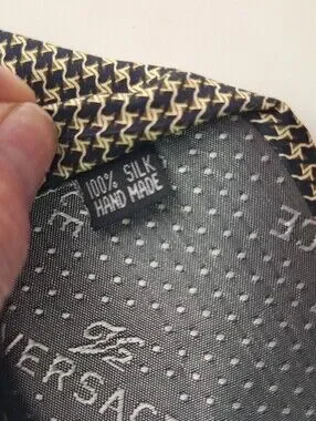 Versace | Accessories | Gianni Versace Silk Tie Vintage 9s Houndstooth ...